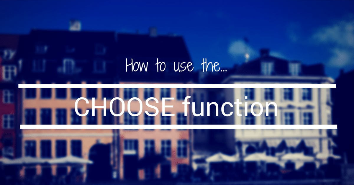 How to Use the CHOOSE Function in Excel + Examples (2024) How to Use the CHOOSE Function in Excel + Examples (2024)