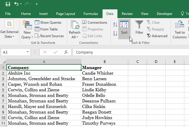 How To Categorize Data In Excel