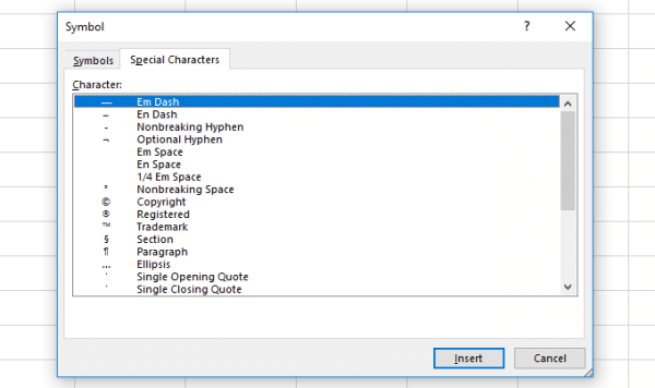 How to Insert Symbols and Special Characters in Excel (Easy)