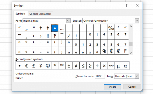 How to Insert Symbols and Special Characters in Excel (Easy)