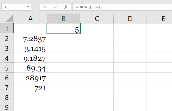How To Truncate Decimals In Excel Using The Function Trunc