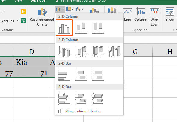 How to Make a Column Chart in Excel | LaptrinhX