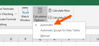 Formulas not updating? Enable Automatic Calculation