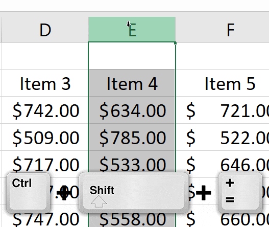 Simple Shortcut To Insert Columns In Ms Excel 365 Riset