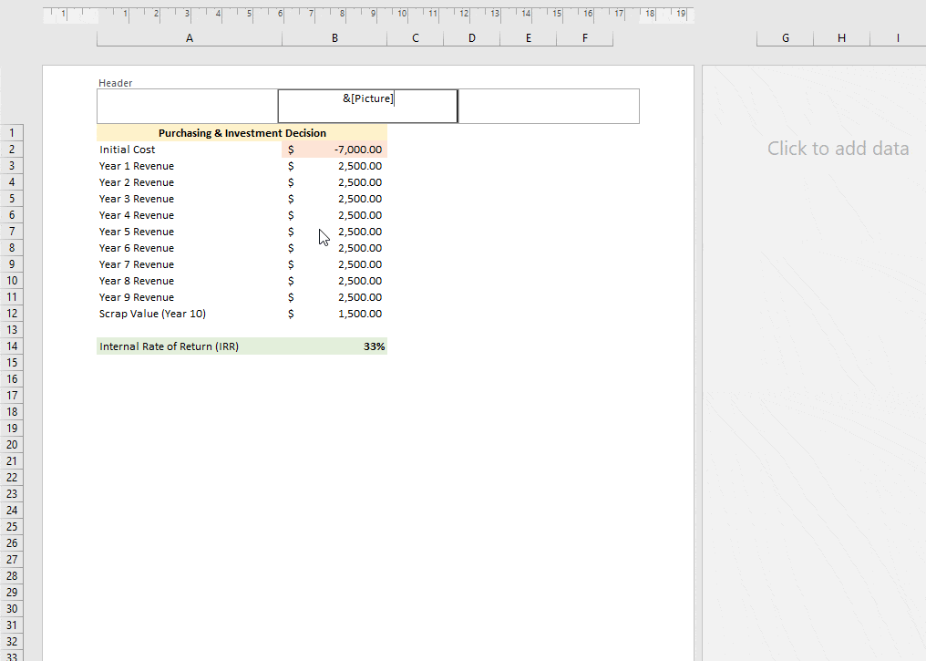 How to add a Watermark in Excel & how to Remove it