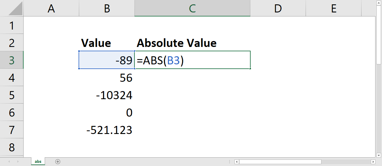 How To Find The Absolute Value In Excel ABS Function 