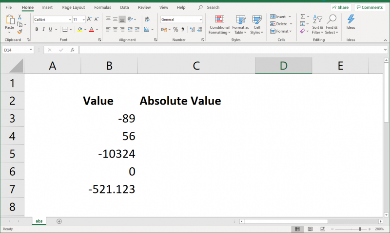 How to Find the Absolute Value in Excel (ABS Function)