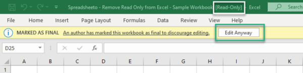 How to Remove Read Only From Excel File: Step-by-Step