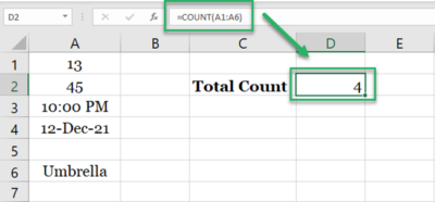 How to Use the COUNT function in Excel (and COUNTA)