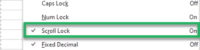 How to Fix Arrow Keys Not Moving Cells in Excel (Scroll Lock)