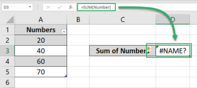 How to Fix the #Name Error in Excel (Step-by-Step)