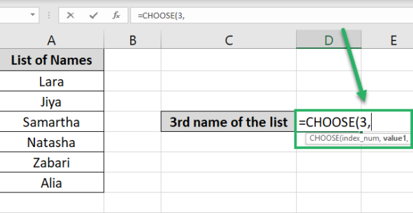 How to Use the CHOOSE Function in Excel + Examples
