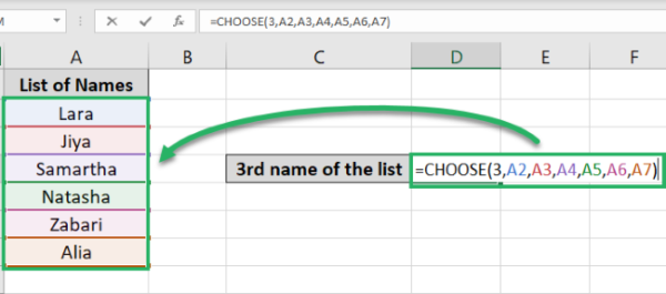 How to Use the CHOOSE Function in Excel + Examples