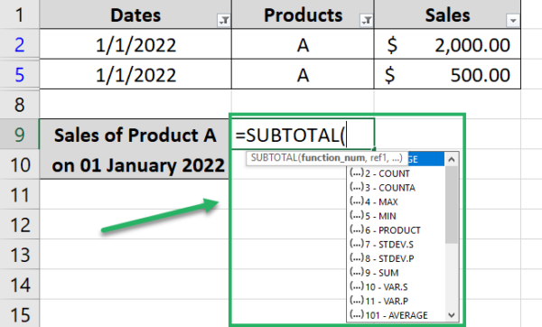 How to Use the Subtotal Function in Excel: Step-By-Step