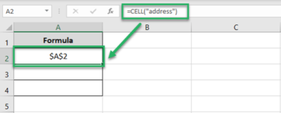 How to Get Cell Address in Excel (ADDRESS + CELL functions)