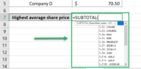 How to Use the Subtotal Function in Excel: Step-By-Step