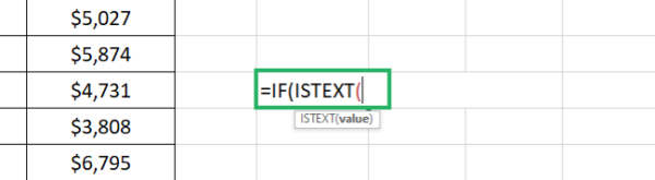 How to Use the Excel Functions ISNUMBER, ISTEXT and ISNONTEXT