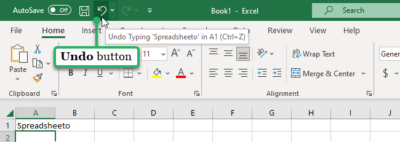 How to Undo & Redo in Excel (Shortcut + Button)