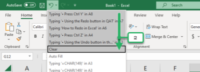 How to Undo & Redo in Excel (Shortcut + Button)