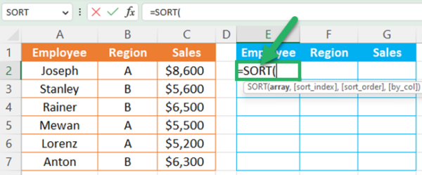 Excel SORT Function: Sort Excel Data Using a Formula (2024)