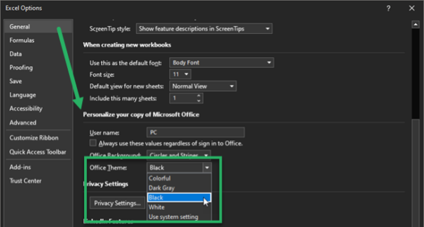 Excel Dark Mode: How to Turn On/Off for Menus and Cells (2024)