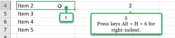How to Indent in Excel: Best Methods and Shortcut
