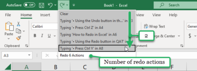 How to Undo & Redo in Excel (Shortcut + Button)