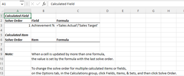 How to Add Calculated Fields in Excel Pivot Tables
