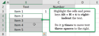 How to Indent in Excel: Best Methods and Shortcut