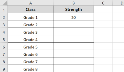 Excel Guide: Clicking and Dragging the Fill Handle