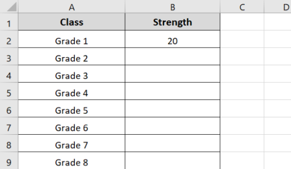 Excel Guide: Clicking and Dragging the Fill Handle