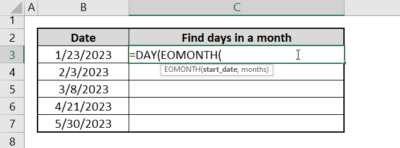 Find the Number of Days in a Month with Excel Formula (2023)