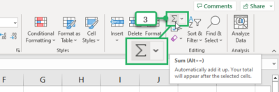 How to Use AutoSum in Excel: Button and Shortcut