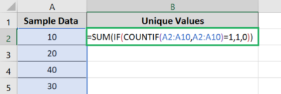 How to Count Unique Values in Excel (and Distinct Values)