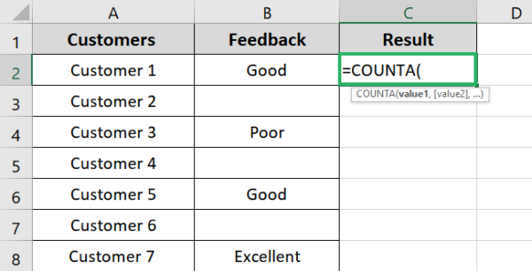 How to Count Not Blank Cells (Excel COUNTIF Function)
