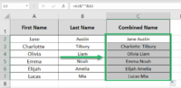 How to Combine First and Last Name in Excel