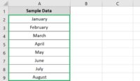 Excel Guide: Clicking and Dragging the Fill Handle