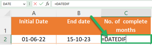 Excel Datedif Function Find Difference Between Dates 2023