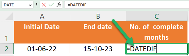 Excel Datedif Function Find Difference Between Dates 2023 6143