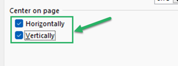 How to Center a Worksheet Horizontally in Excel