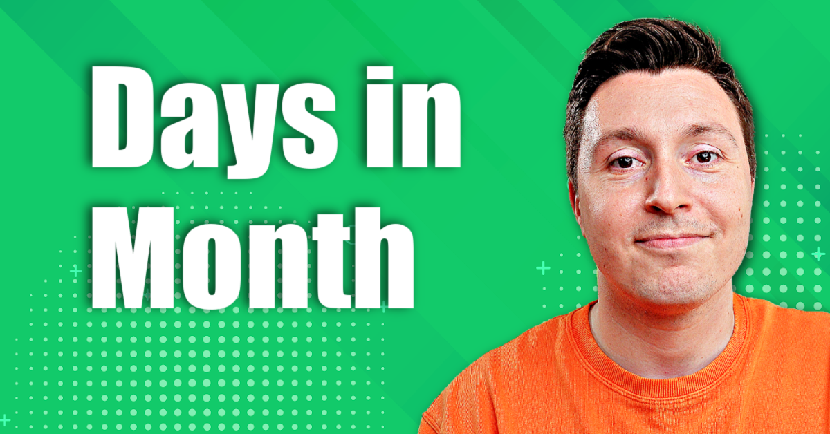 Find The Number Of Days In A Month With Excel Formula 2023 