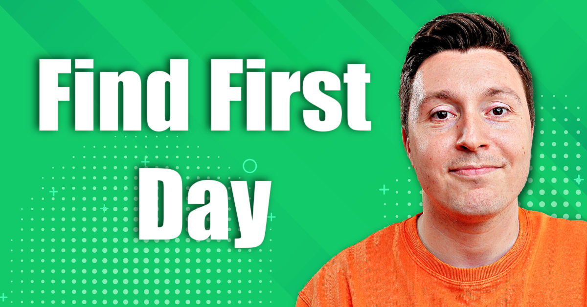 How To Find First Day Of The Month In Excel Step by Step