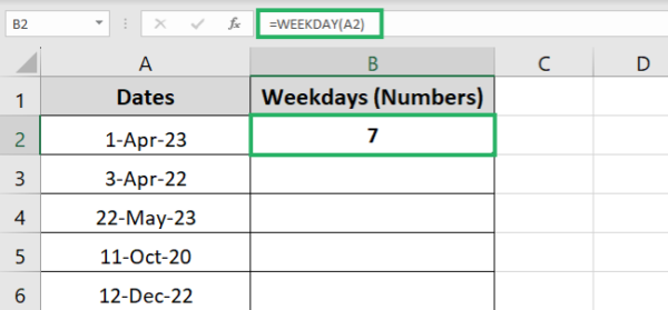 Day of Week in Excel: WEEKDAY Function Explained (2023)