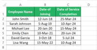 How to Calculate Years of Service in Excel (Easily)