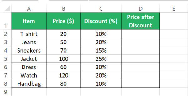Find Percentage Difference Between Numbers in Excel