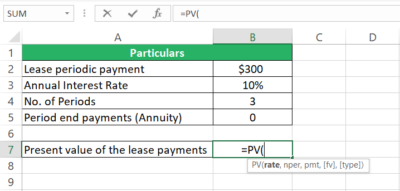 How to Calculate Present Value (Excel Function PV)
