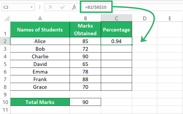 Find Percentage Difference Between Numbers in Excel
