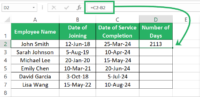How to Calculate Years of Service in Excel (Easily)