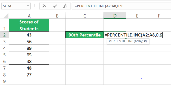 How to Calculate Percentiles in Excel Fast (Formula)