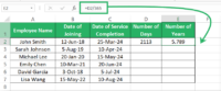 How to Calculate Years of Service in Excel (Easily)